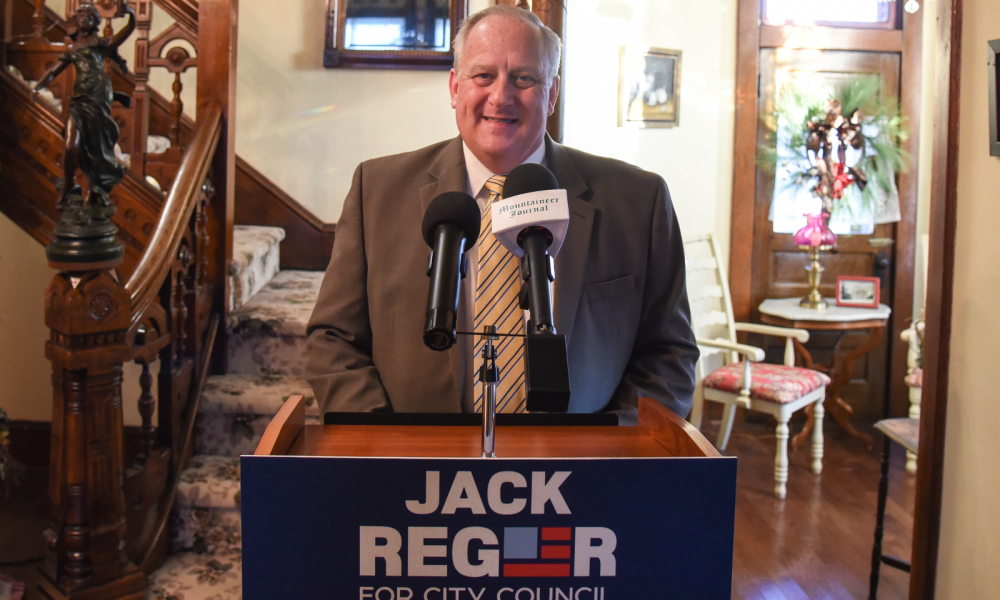 Jack Reger officially announces candidacy for Buckhannon City Council.